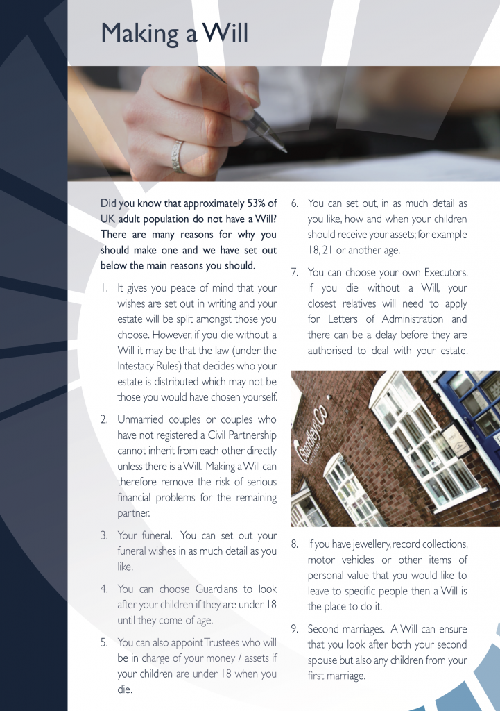 Making a will - Standley & Co Solicitors